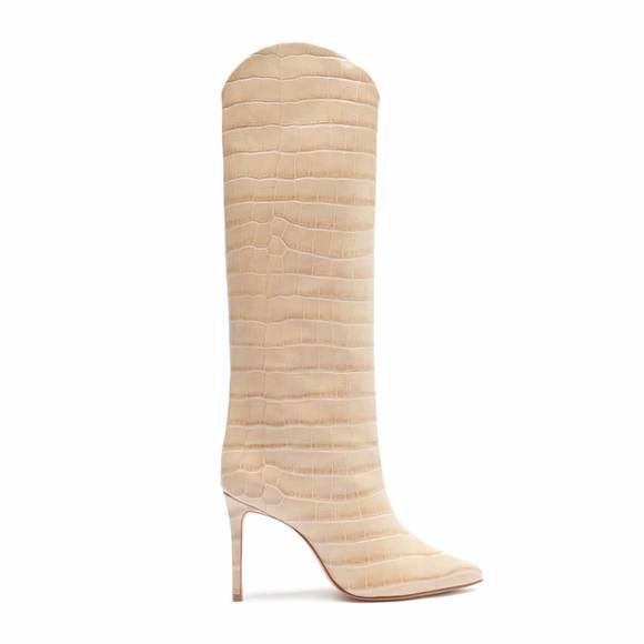 SCHUTZ | Shoes | New Schutz Maryana Crocodileembossed Leather Boot In ...